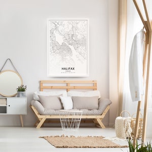 Halifax Map Print, Halifax Canada Map Art Poster, City Street Map Print ...