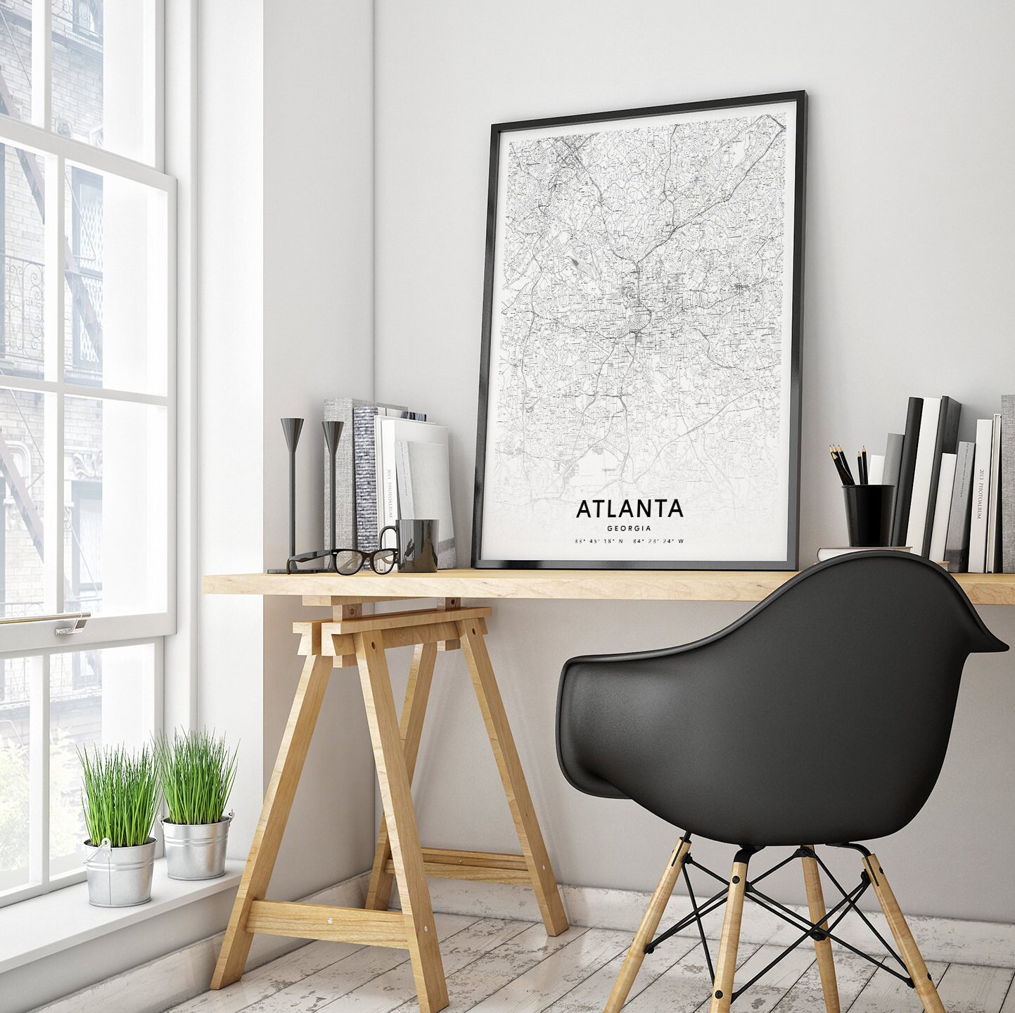 Atlanta Map Print Georgia GA USA Map Art Poster City Street | Etsy