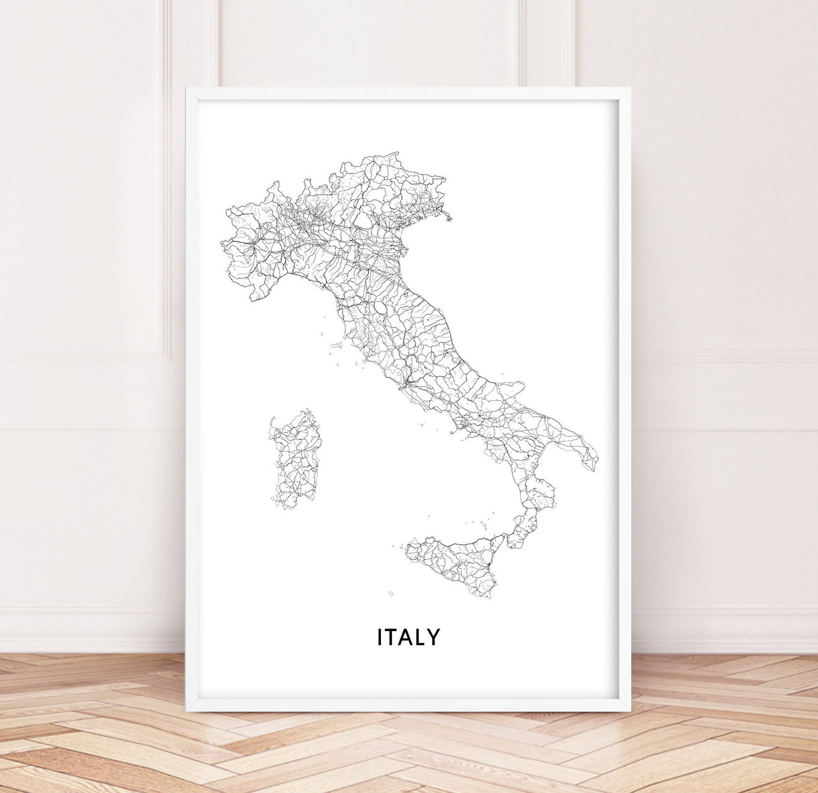 Italy Map Print Italy Map Wall Art Italy Map Art Poster - Etsy Australia