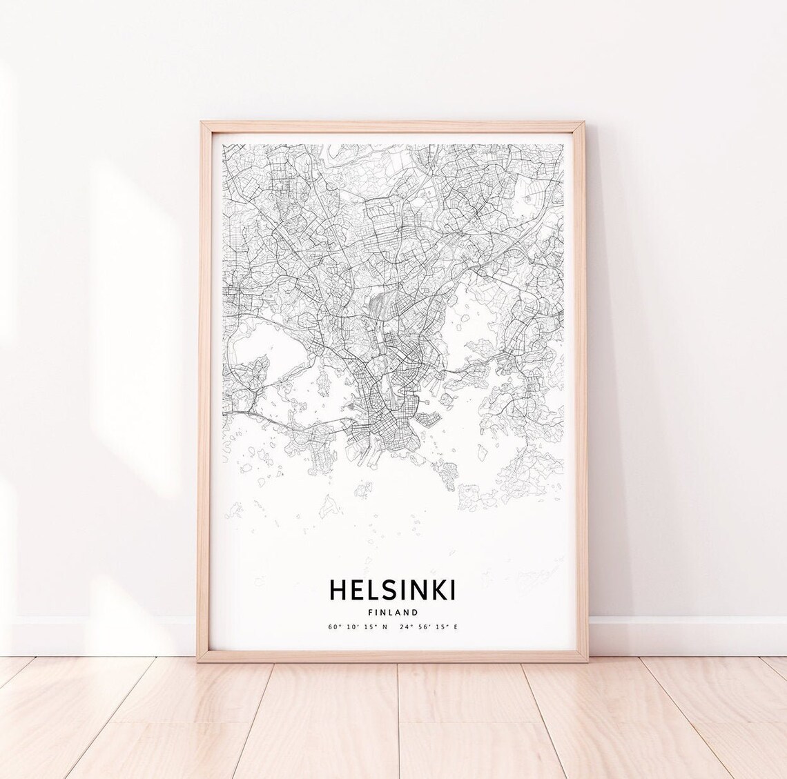 Helsinki Map Print Helsinki Finland Map Art Poster City | Etsy