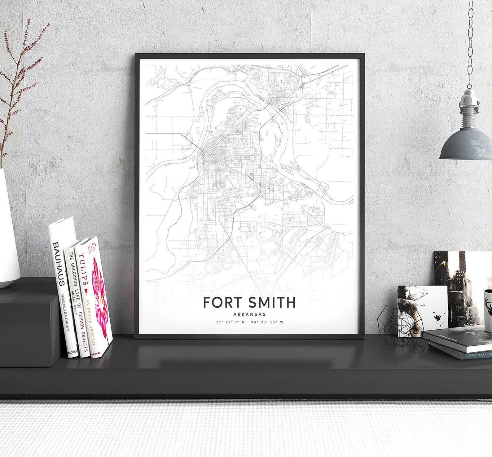 Fort Smith Map Print Arkansas USA Map Art Poster City Street | Etsy