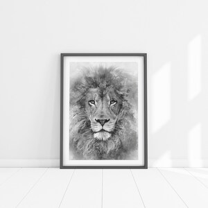 Safari Animals Watercolor Print, Black & White Animals Set 3, Safari ...