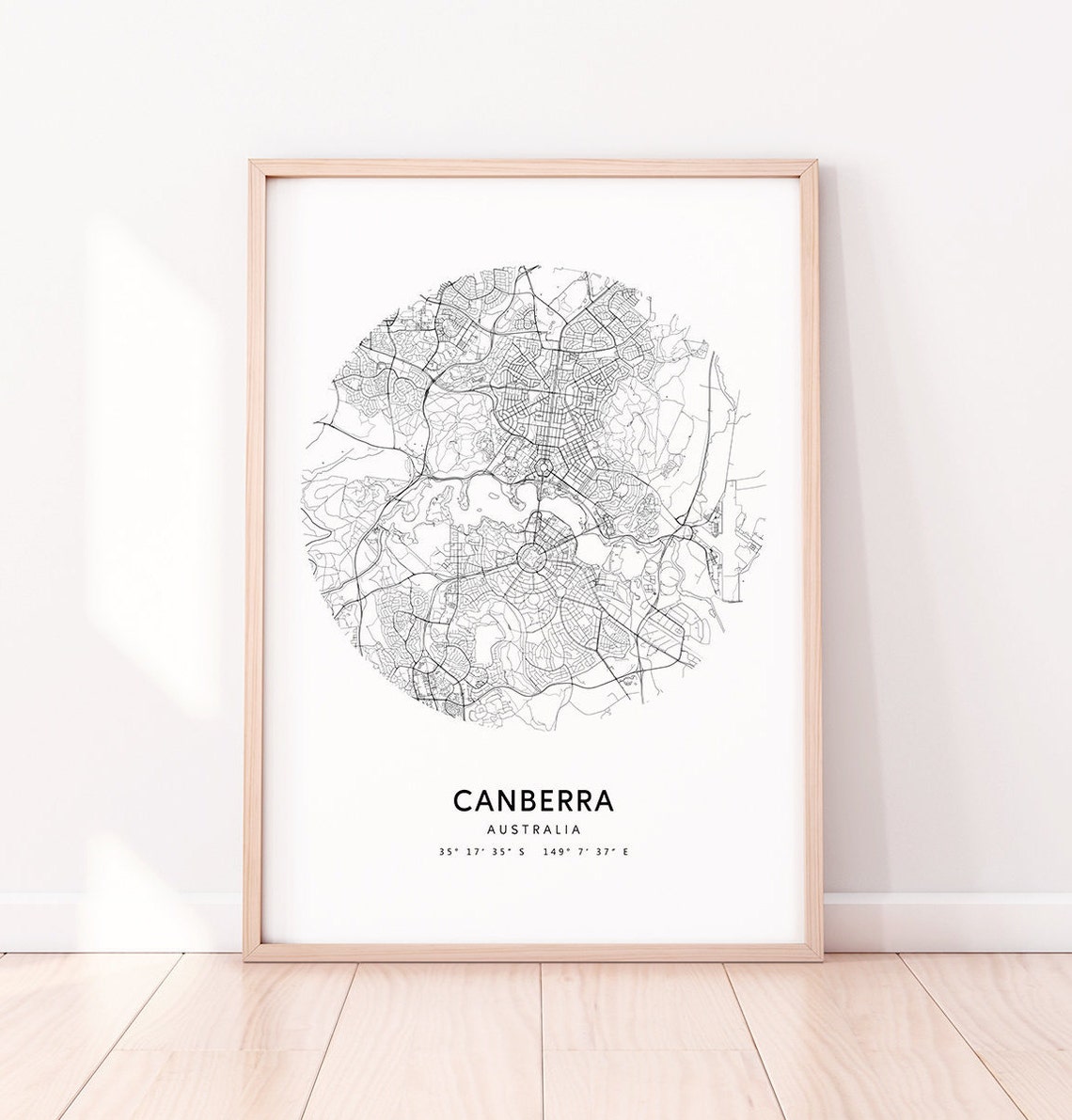 Canberra Map Print Canberra Australia Map Art Poster City - Etsy