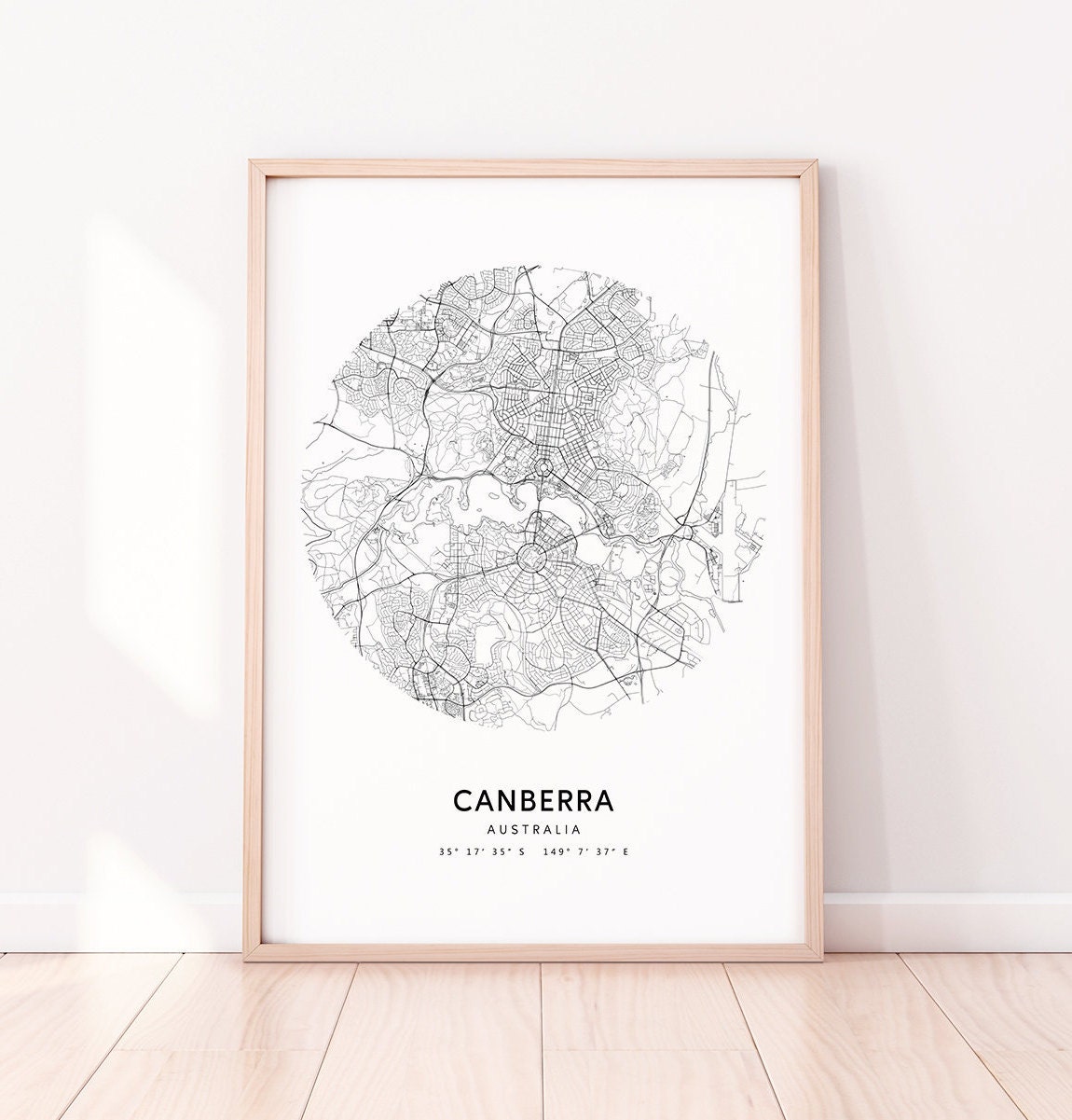 Canberra Map Print Canberra Australia Map Art Poster City - Etsy