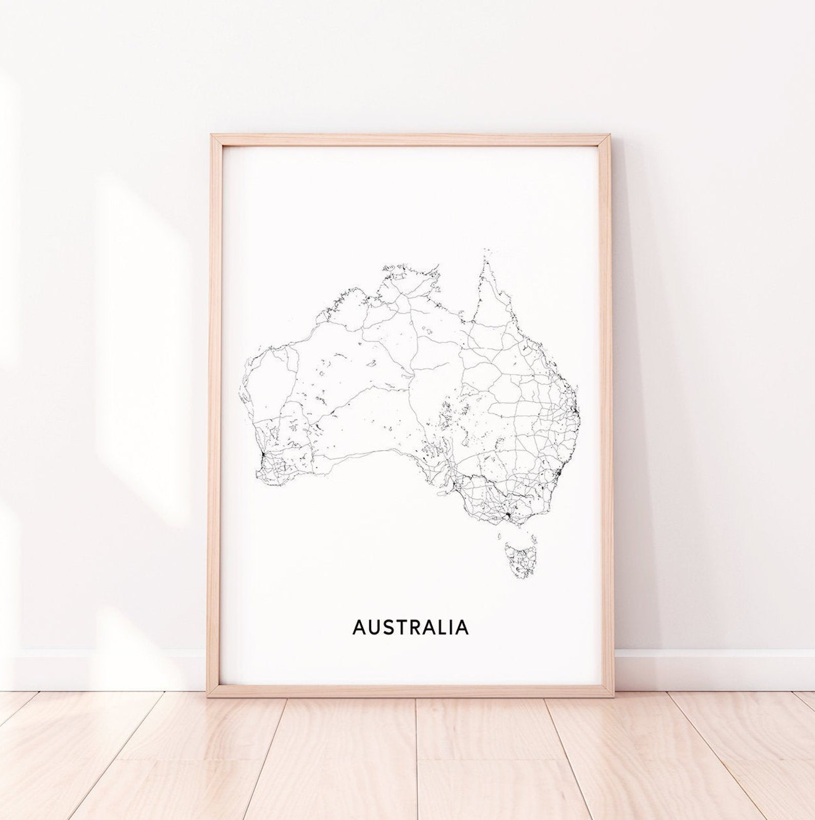 Australia Map Print Australia Map Art Australia Map Poster - Etsy Australia