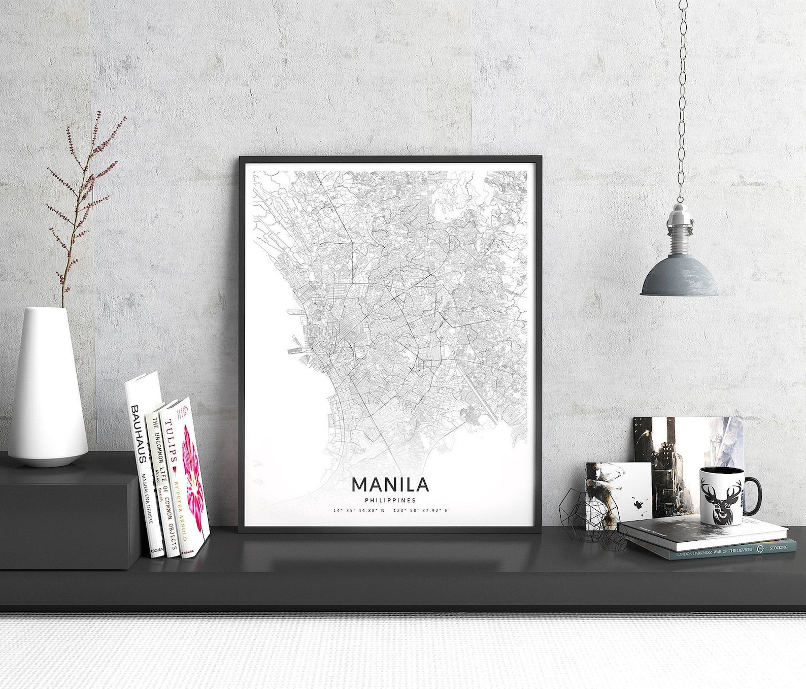 Manila Map Print Manila Philippines Map Art Poster City | Etsy