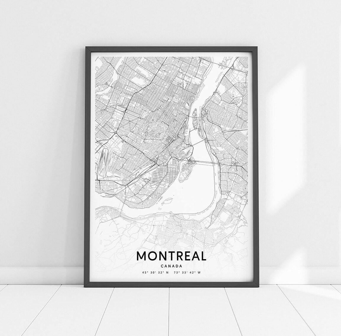 Montreal Map Print Montreal Canada Map Art Poster City | Etsy