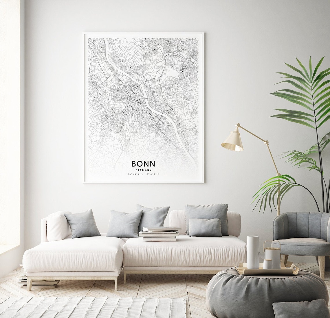 Bonn Map Print Bonn Germany Map Art Poster City Street Road | Etsy