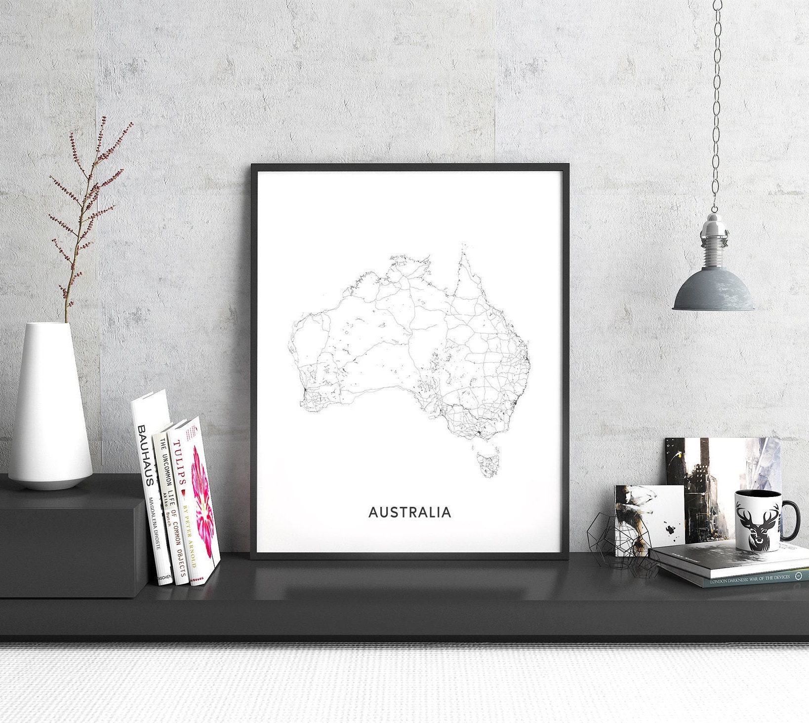 Australia Map Print Australia Map Art Australia Map Poster - Etsy Australia