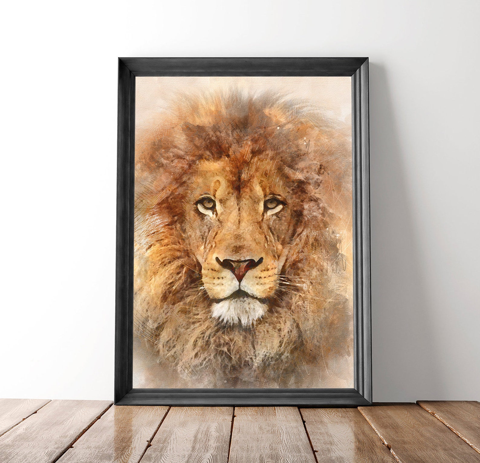 Lion Print Lion Watercolor Art Safari Animal Prints Safari - Etsy