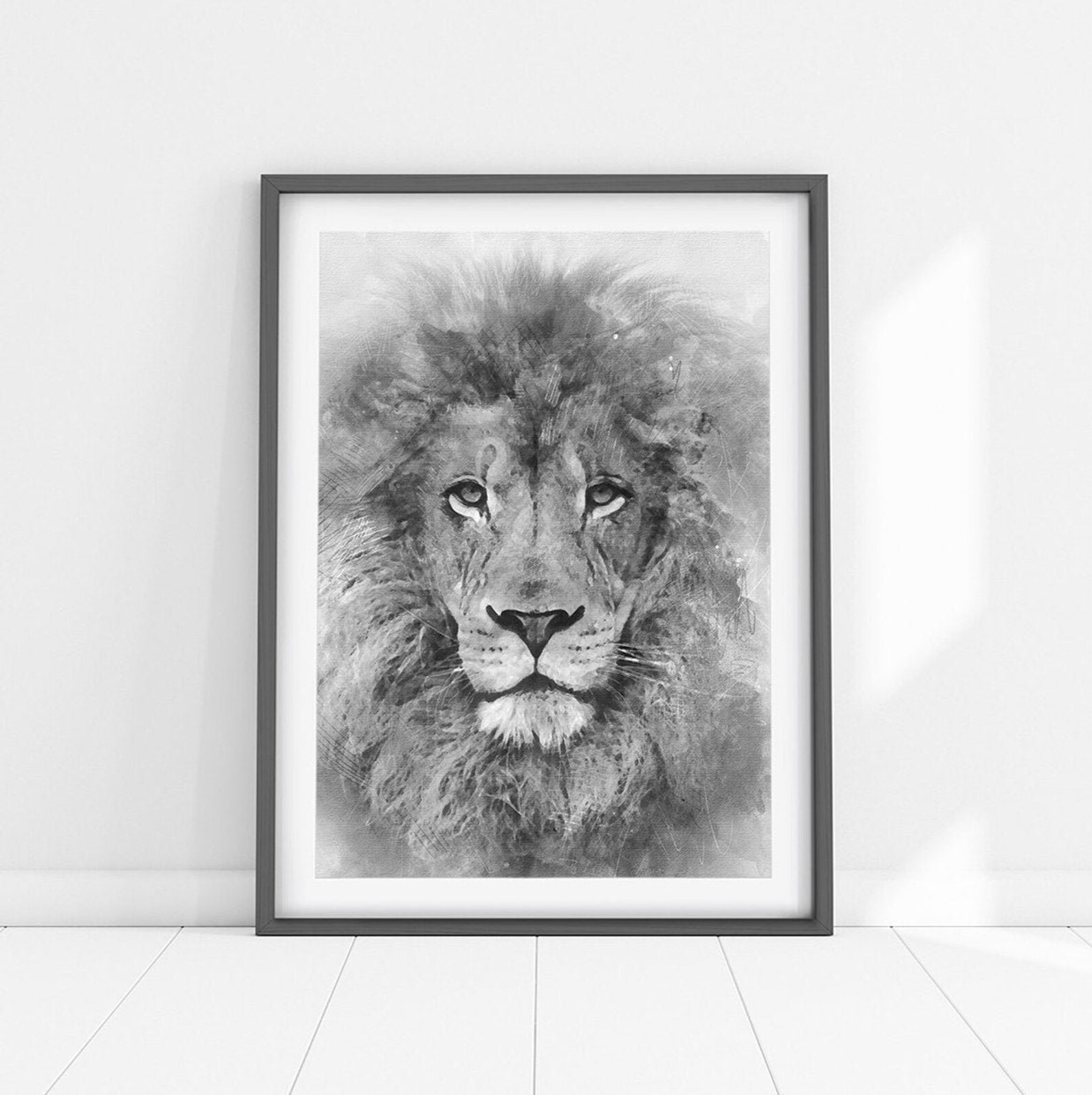 Lion Print, Lion Watercolor Art, Safari Animal Prints, Animals Print ...