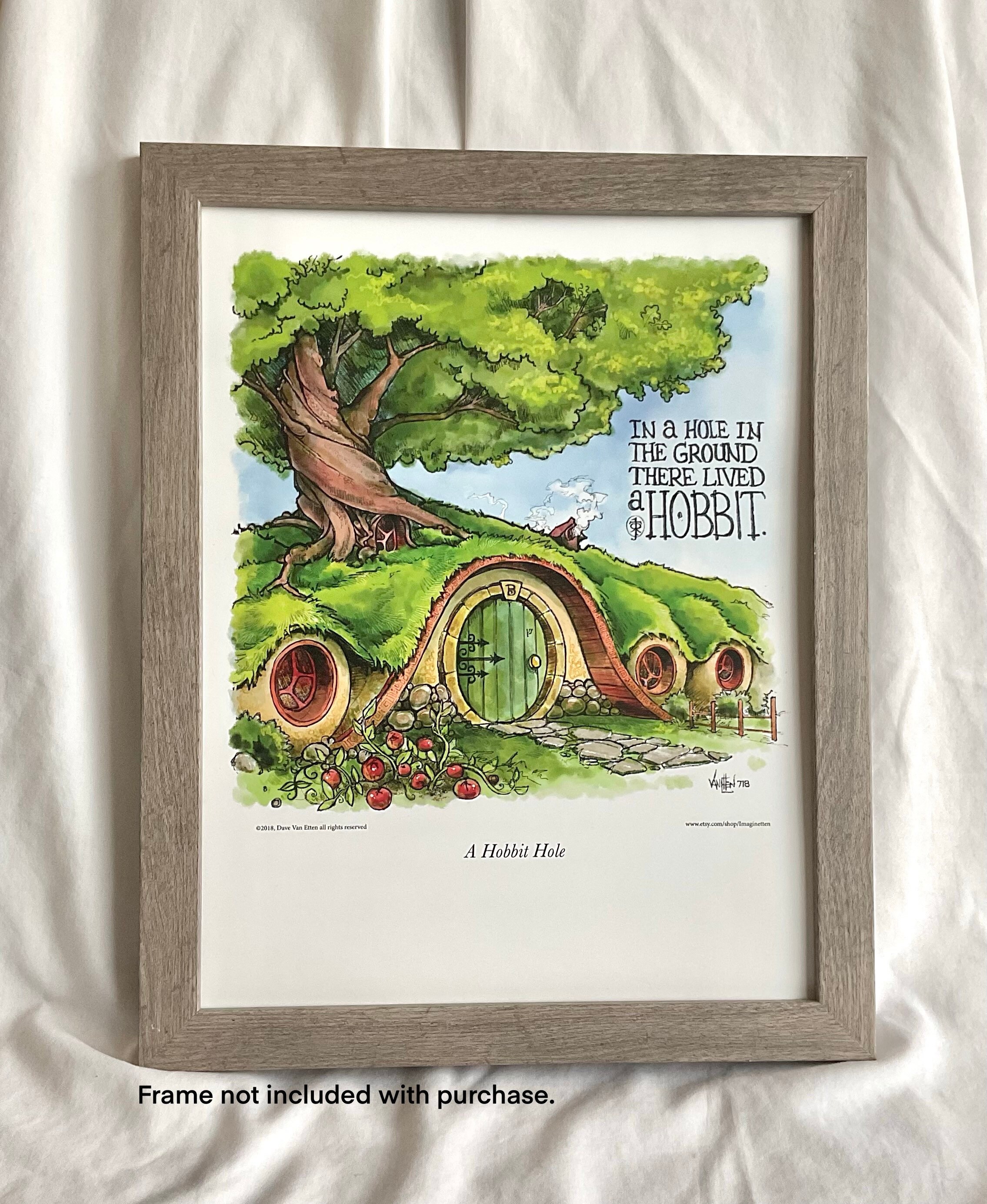 Fantasy Print of a Tolkien’s Hobbit Hole. - Etsy