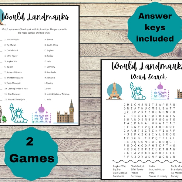 Printable Matching Games - Etsy