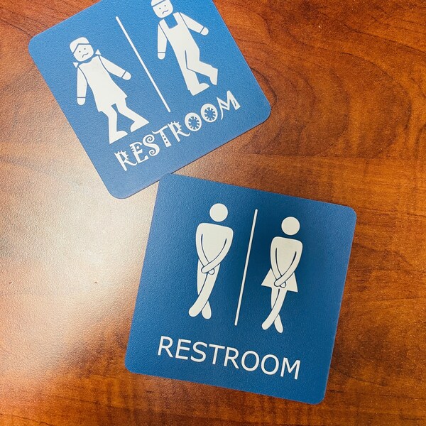 Restroom Sign - Etsy