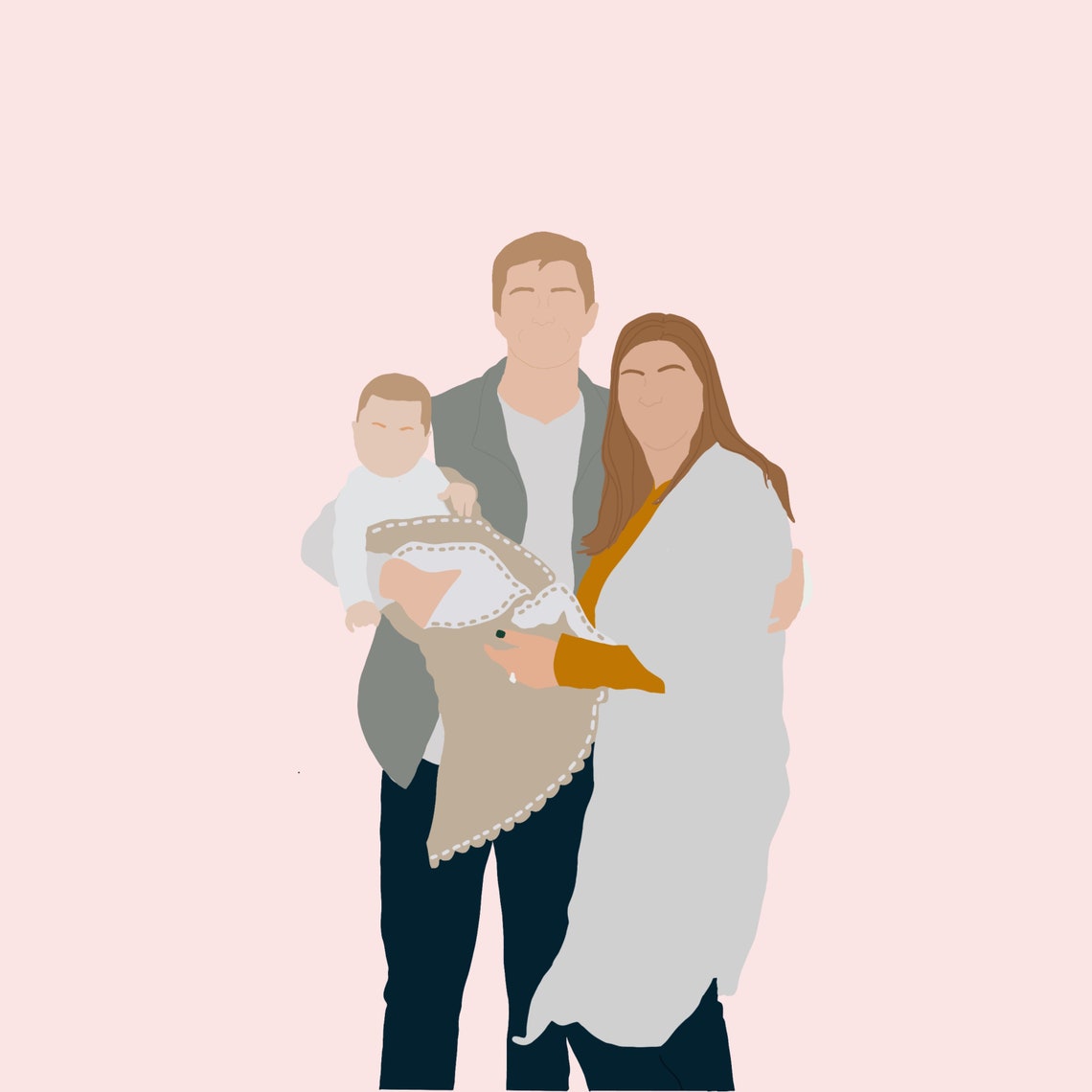 Custom Digital People Portraits Faceless Designs - Etsy