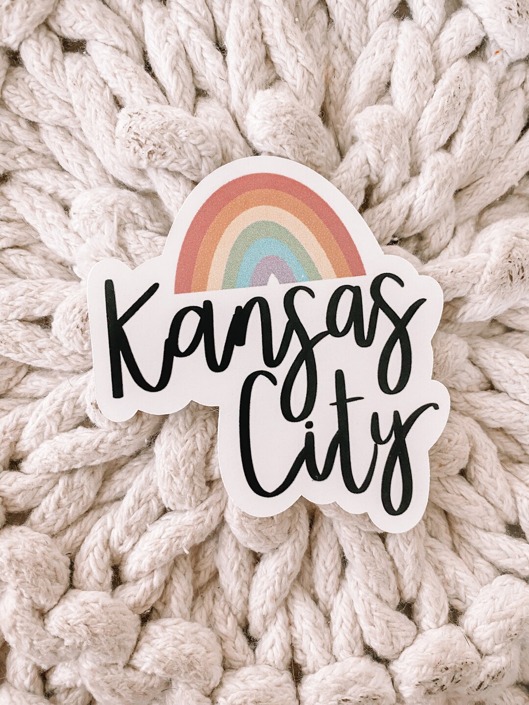 Kansas City Rainbow Sticker, KC Decal, Kansas City Native, Rainbow ...