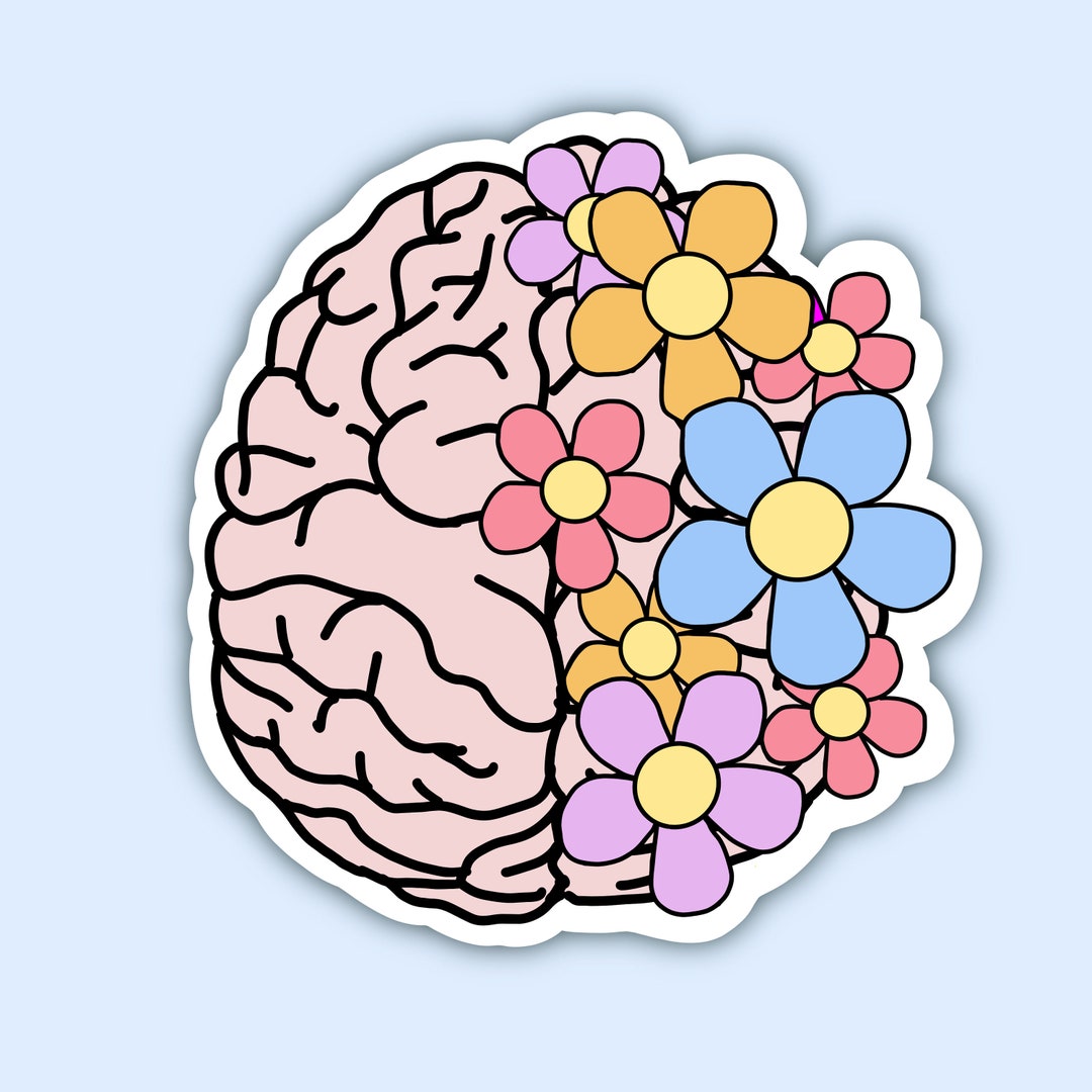 Growth Mindset Brain Sticker, Flower Brain, Growth Mindset, 3 Inches ...