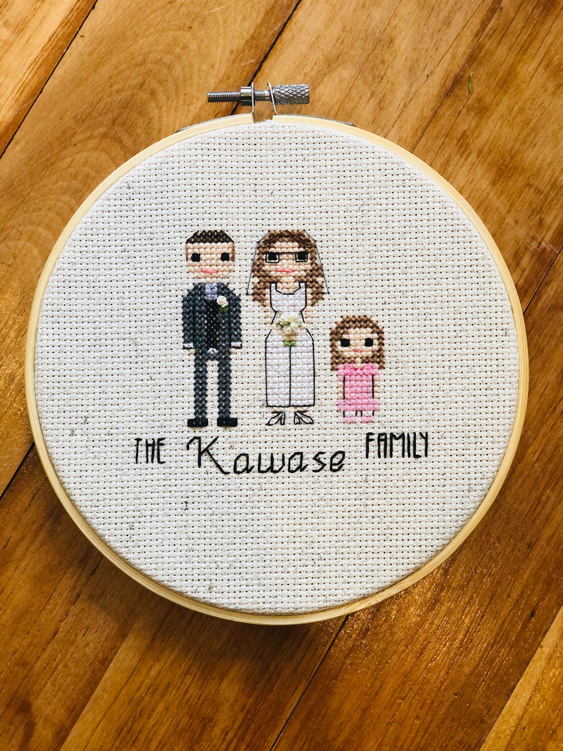 Custom Cross Stitch Portrait (hoop Frame) - Etsy