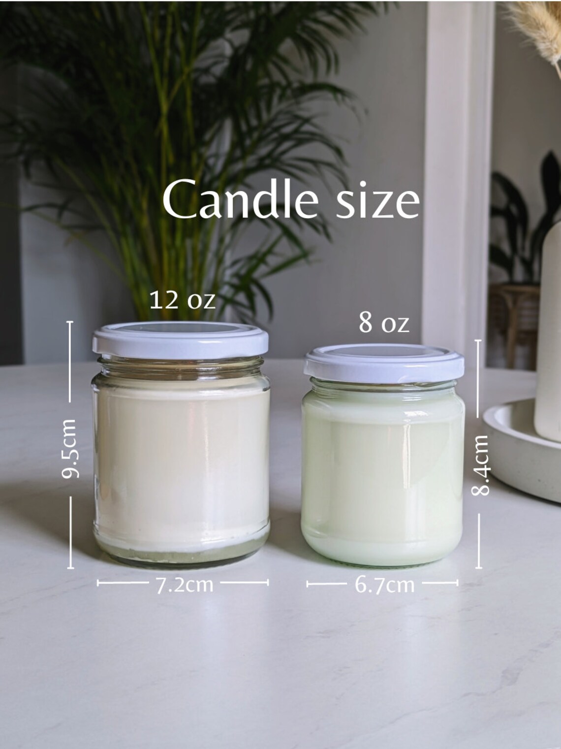 Pastel Blue and White Polka Dot Colourful Candle - 100% Soy Wax Vegan ...
