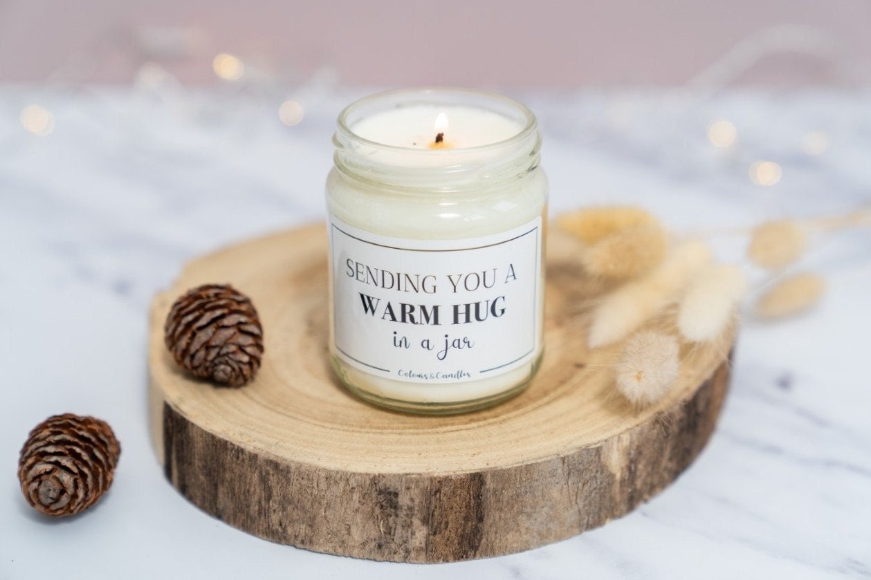 Sending You a Warm Hug in a Jar Candle | Motivational Gift | Gift for ...