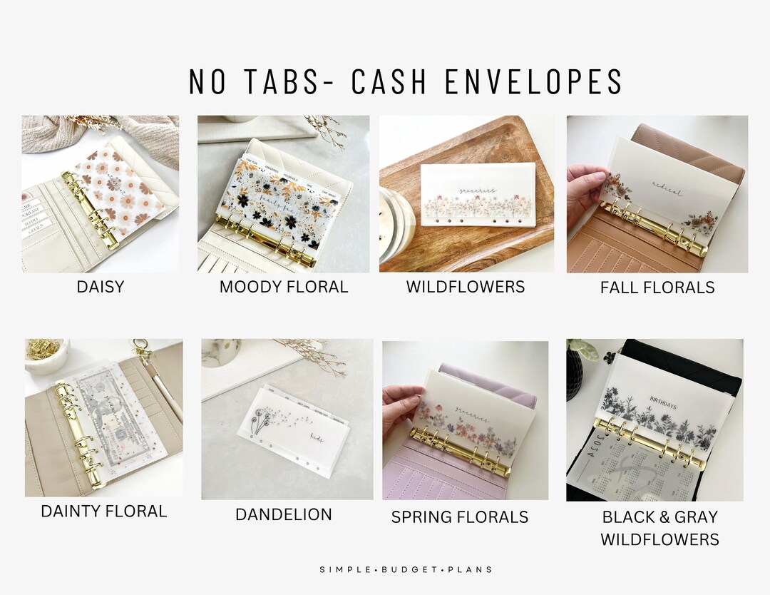 Matte no Tabs Cash Envelopes Laminated - Etsy