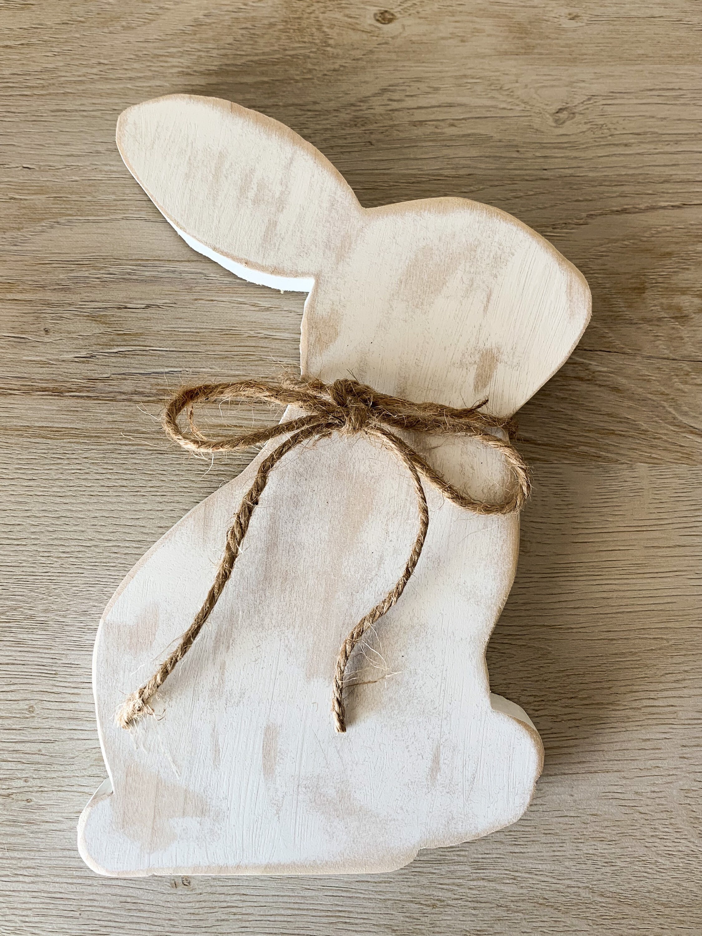 Wooden Distressed White Farmhouse 8 Inch Rabbit/bunny - Etsy