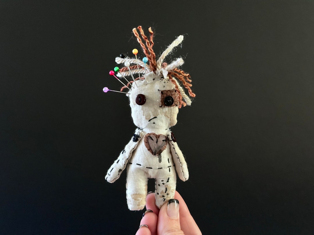 Handmade Mini Voodoo Doll: Good Vibes Poppet Doll With Pins - Etsy