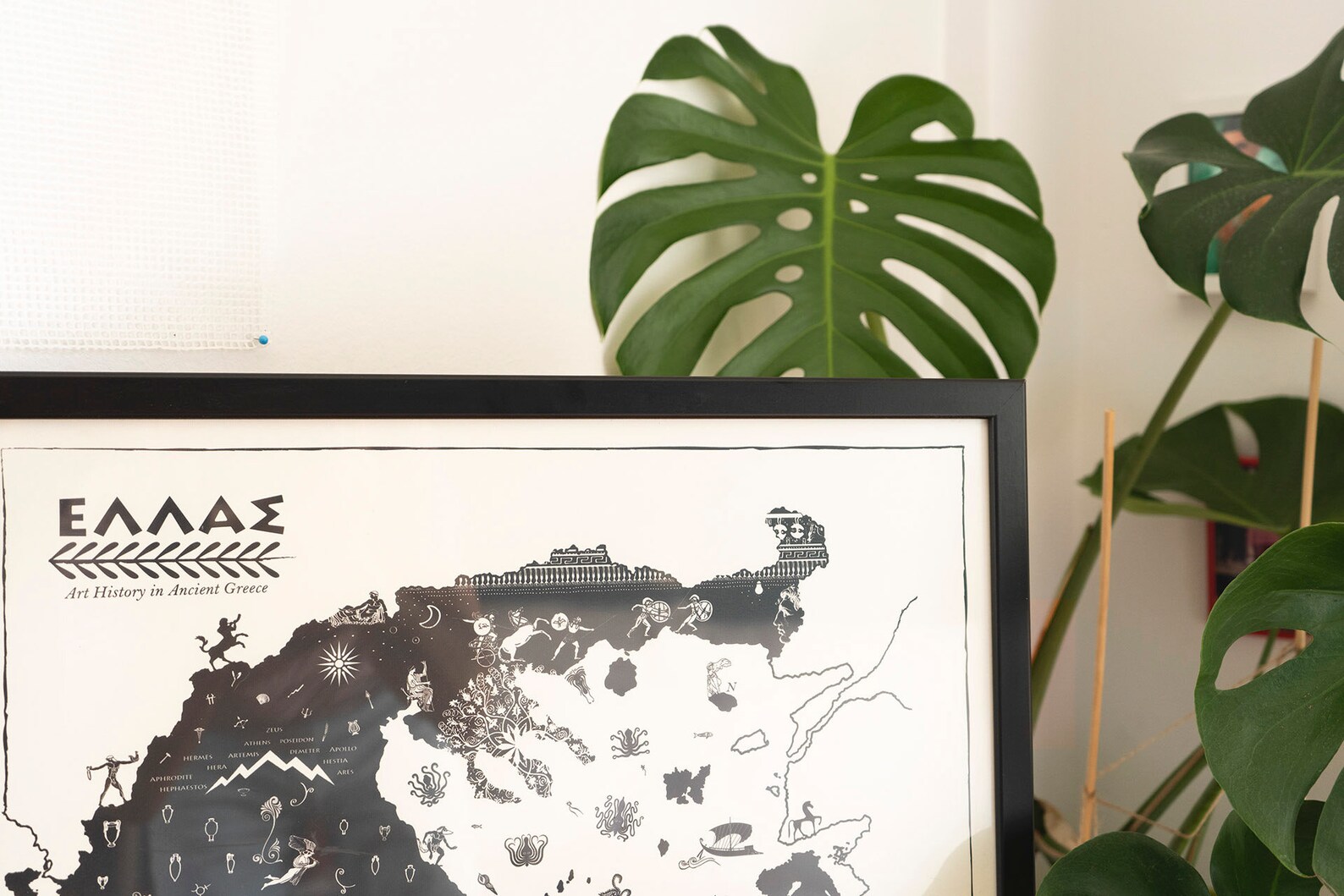 Ancient Greece Map/illustration Big Printed Poster - Etsy