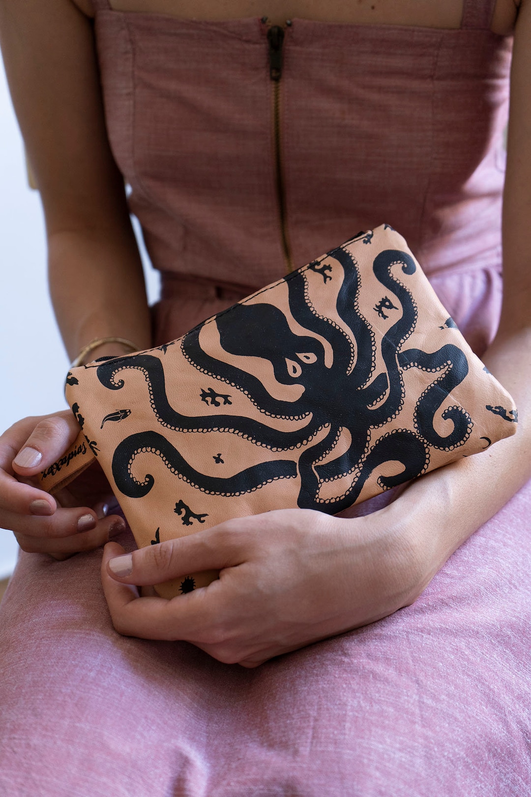 Pouchon de voyage en cuir, sac à cosmétiques, pochette de pochette ...