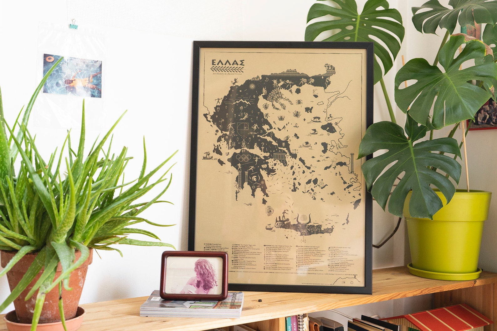 Ancient Greece Map/illustration Big Printed Poster - Etsy