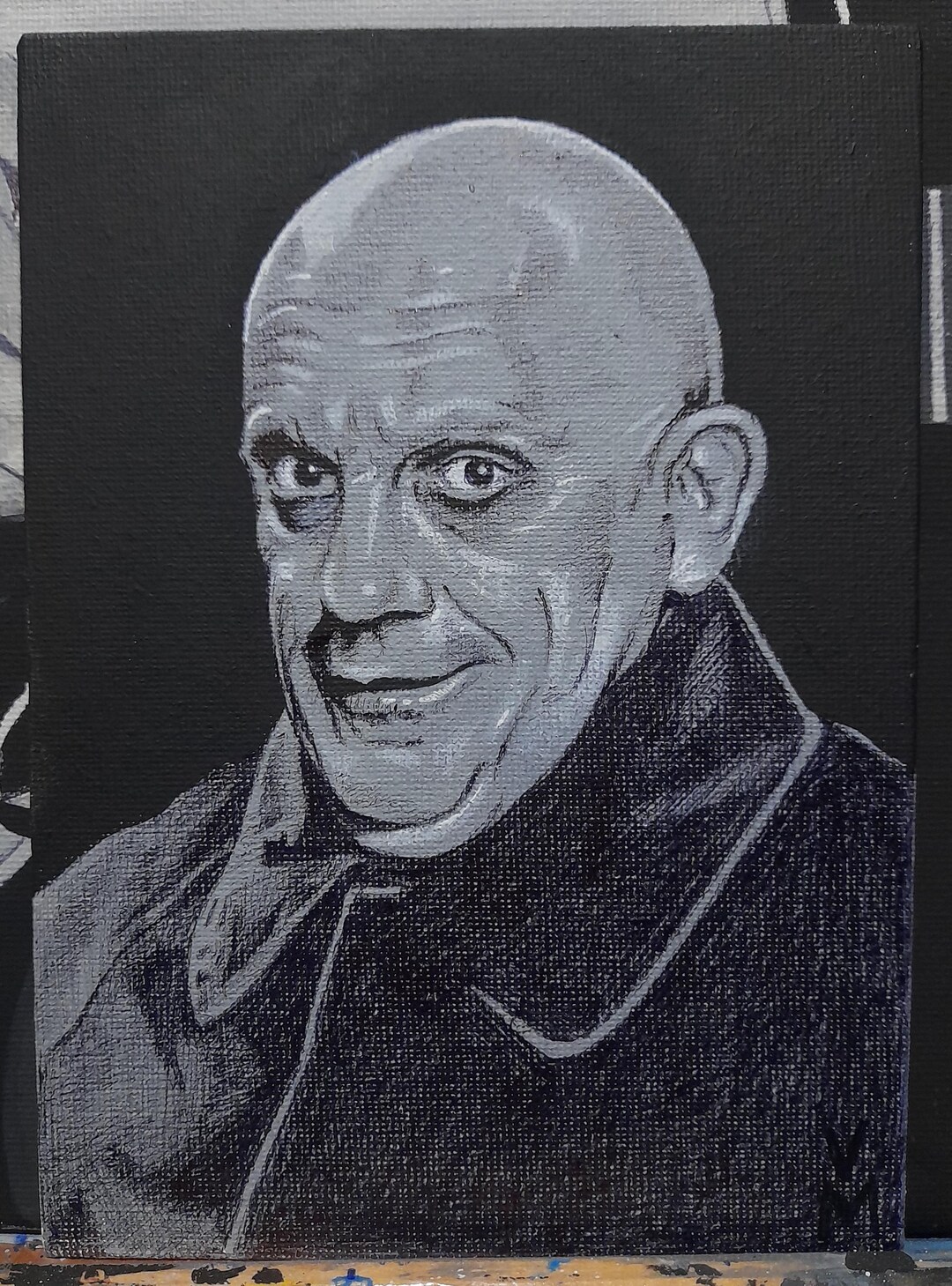 Uncle Fester Original Ballpoint Pen Drawing on Canvas Board Unframed - Etsy