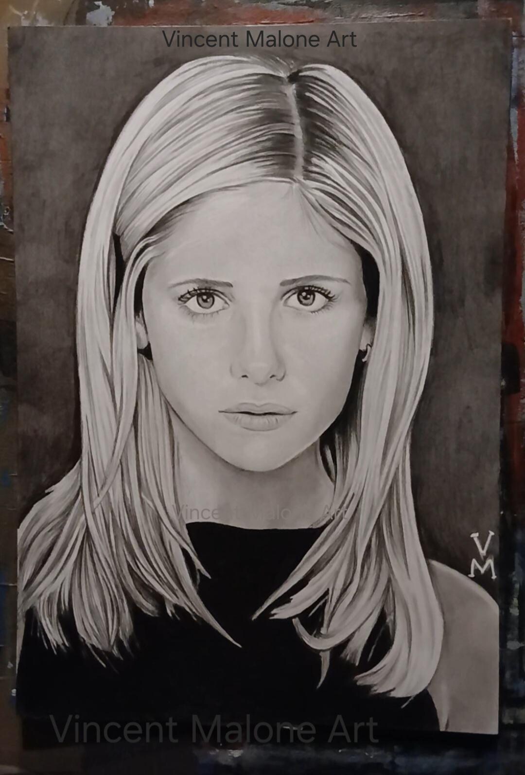 Buffy Summers Original Pencil Drawing Unframed - Etsy