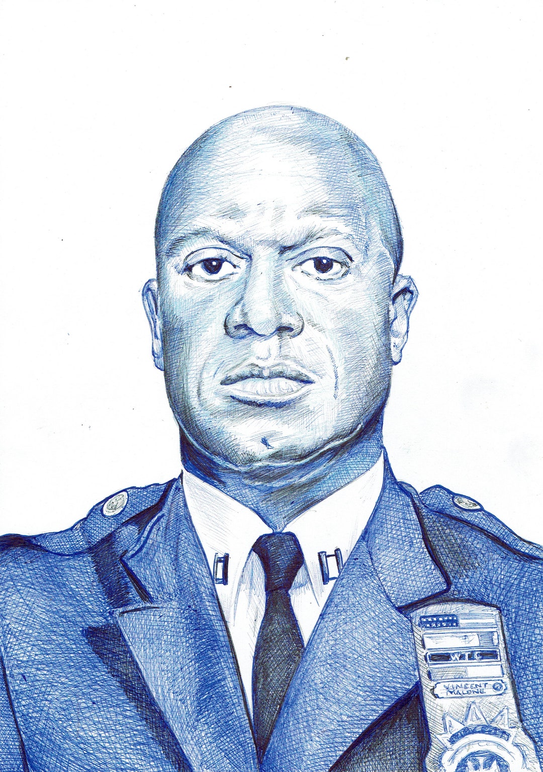 Captain Raymond Holt Original Art Print Unframed - Etsy