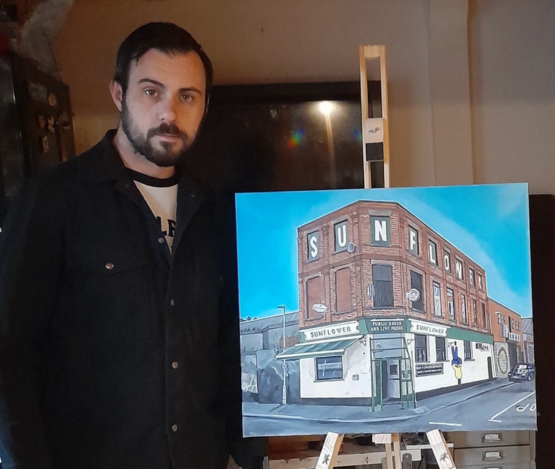 Sunflower Bar Belfast Embellished Art Print Unframed - Etsy