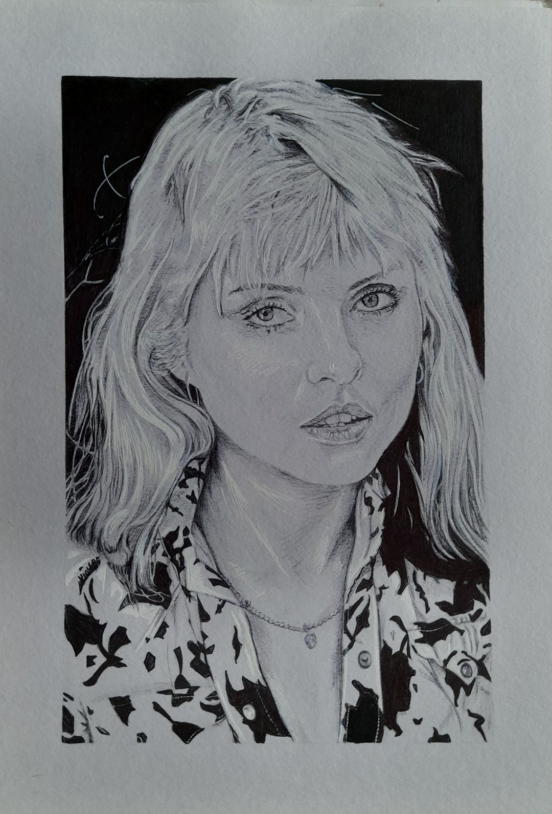 Debbie Harry Original Ballpoint Pen Drawing Blondie Unframed - Etsy