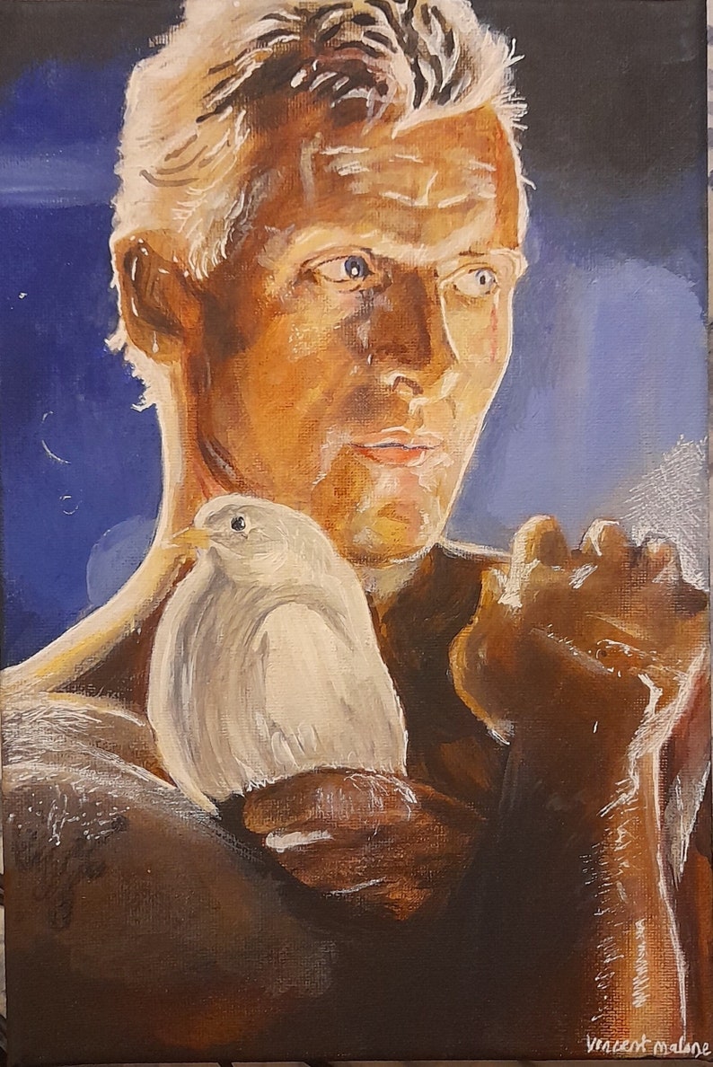 Original Roy Batty Tears in Rain Painting Rutger Hauer - Etsy