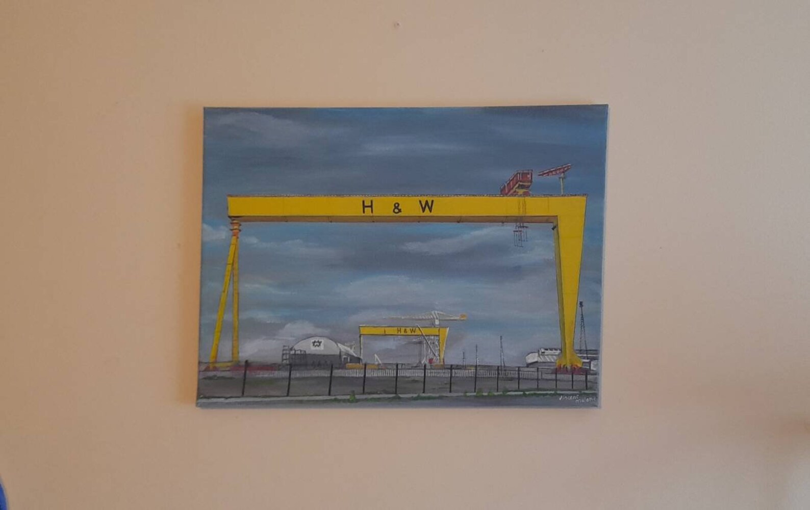 Samson and Goliath Wall Art Print, UNFRAMED, Belfast, Northern Ireland ...