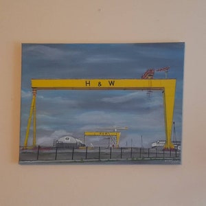 Samson and Goliath Wall Art Print, UNFRAMED, Belfast, Northern Ireland ...