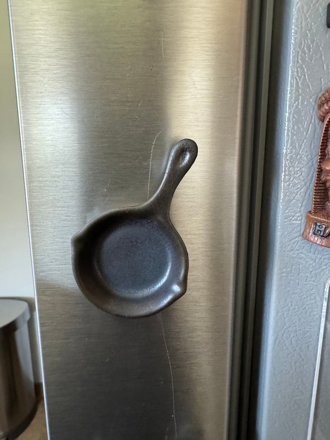 Refrigerator Magnet Frying Pan Ceramic Cast Iron Magnet Mini Skillet - Etsy