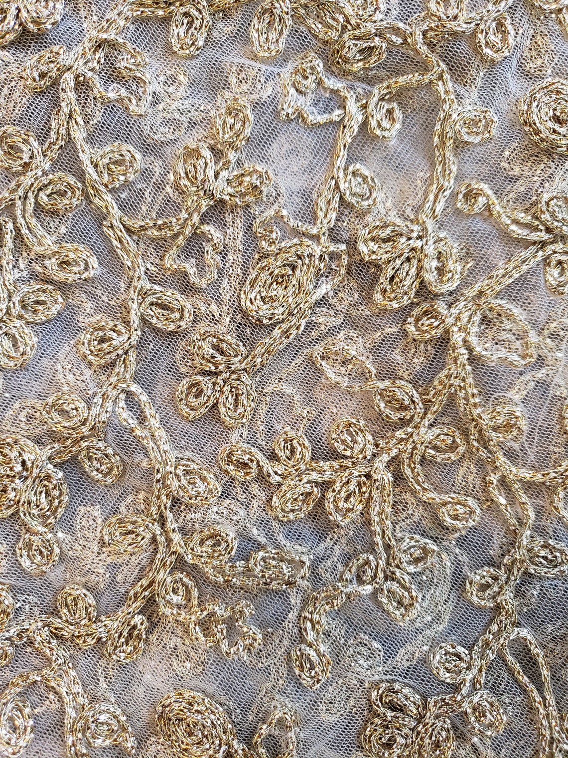 Gold Mesh Fabric Gold Embroidery Mesh Fabric Mesh Fabric - Etsy UK