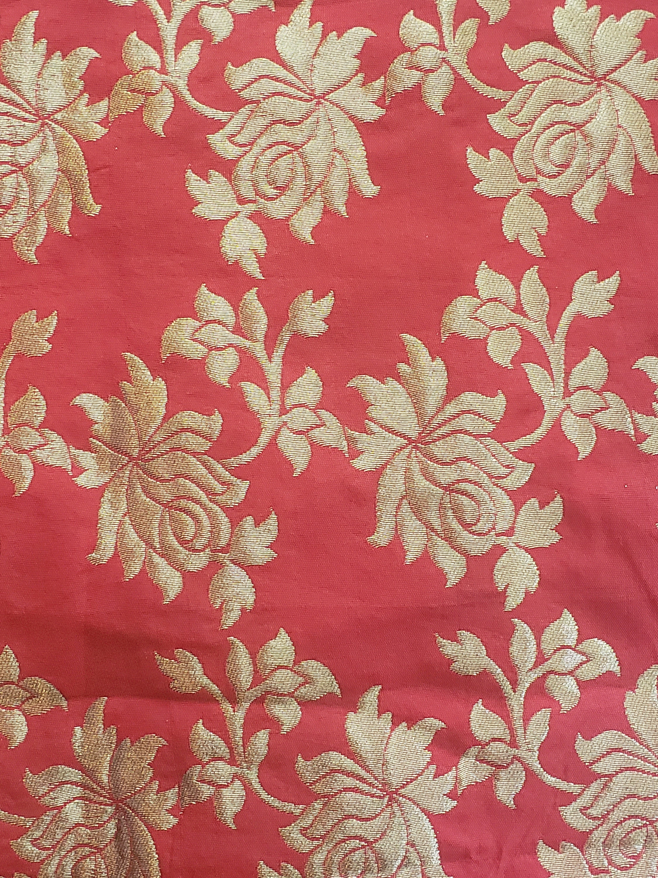 Red Damask Fabric, Red Jacquard Fabric, Red and Gold Damask/jacquard ...