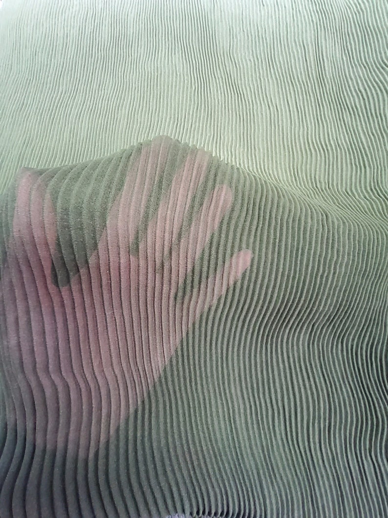 Dark Green Green and Lemon Gradient Ombre Sunray Fabric, Georgette ...