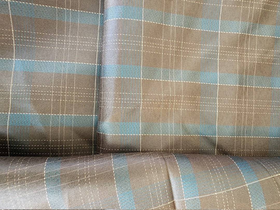 Blue Italian Check Suiting Fabric, Blue Stripe Senator Fabric, Suit ...