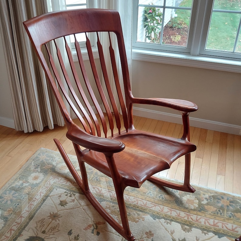 Rocking Chair- Curly Cherry - Hal Taylor Type. - Etsy