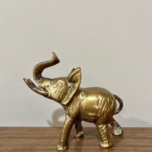 Solid Brass Elephant - Etsy
