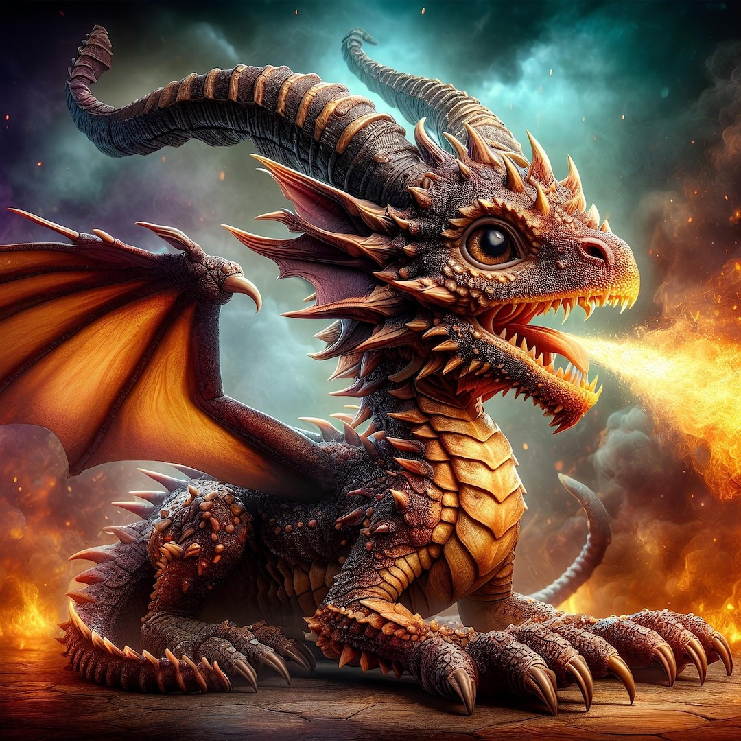 Baby Sun Dragon * Guide a Young Entity to Greatness! - Etsy