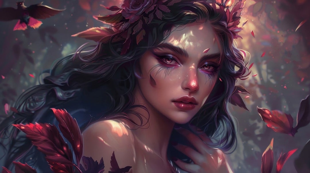 Lampades Sensual Greek Nymph of the Underworld Talented Spell Caster ...
