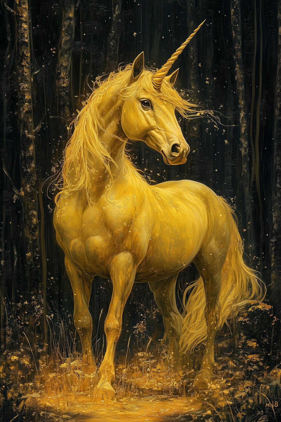 Female Gold Unicorn Bringer of Wealth Luxury & Astral Travel - Etsy