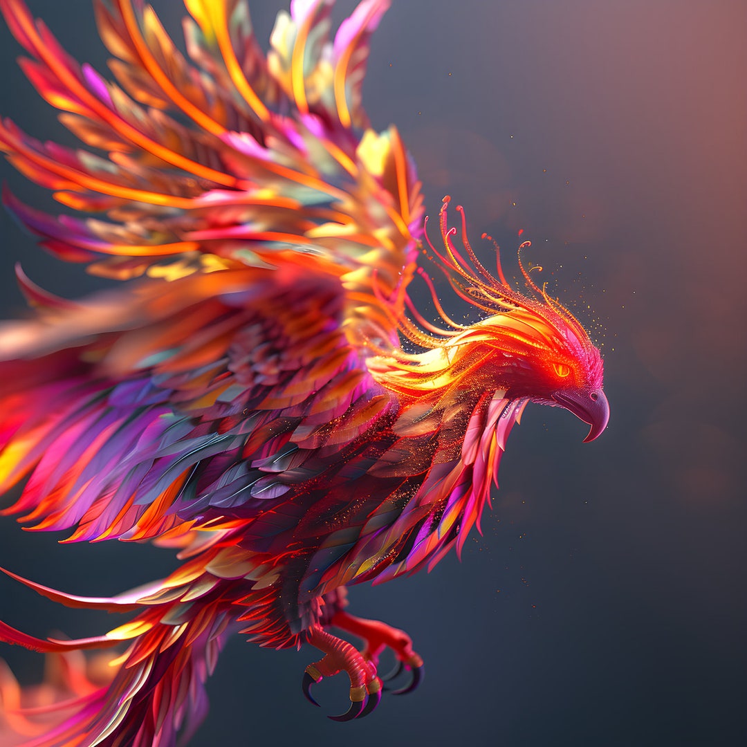 Female Phoenix Honored Spirit of Healing Wealth Positive Renewal and ...
