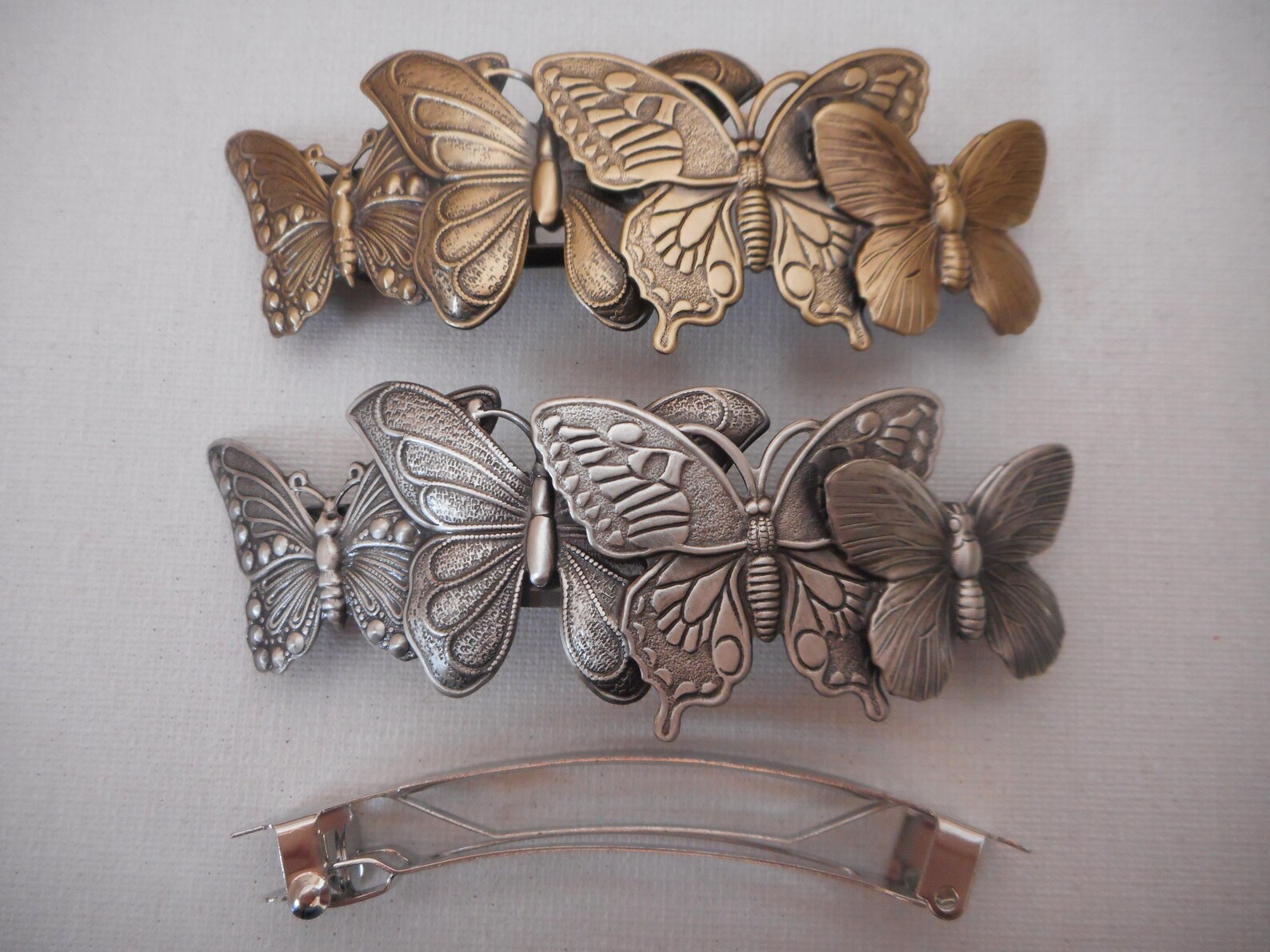Four Butterfly Metal Barrette - Etsy Denmark